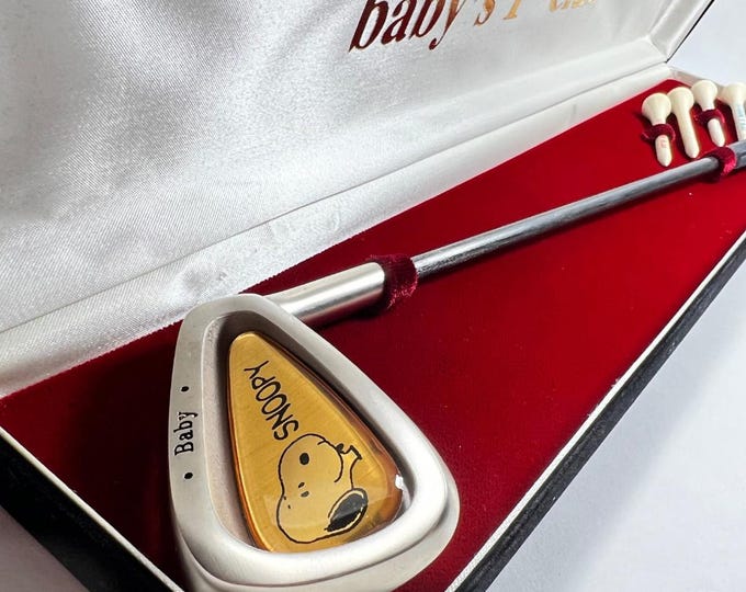 Snoopy Peanut's Baby's First Golf Club Baby Shower Gift Set Box Unisex ...