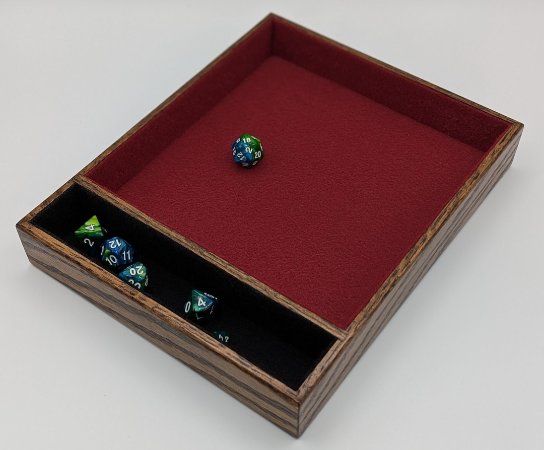 Handcrafted Oak Dice Rolling Tray: Felt Lined - Tabletop Gaming - Etsy