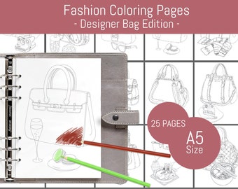 designer bag coloring pages