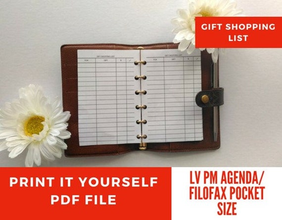 Gift Shopping List PRINTABLE PDF Planner Pages Made for | Etsy