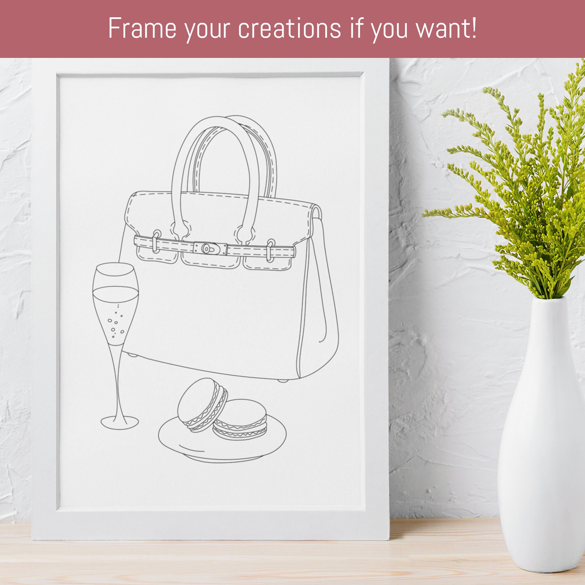 Letter Size - Printable Fashion Coloring Pages - Luxury Bag Edition ...