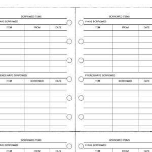 Borrowed Items Log - PRINTABLE PDF Planner Pages Made for Louis Vuitton ...