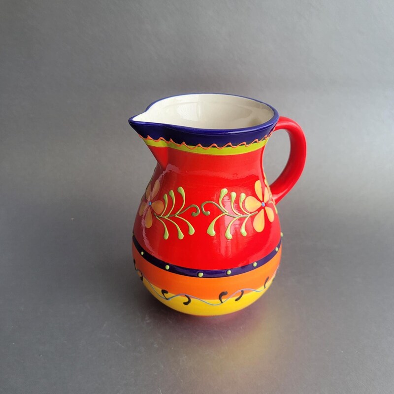 Red Ceramic Pitcher - Etsy