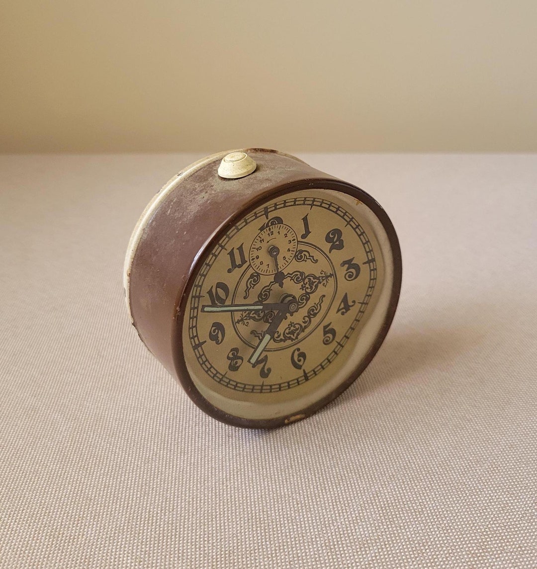 Vintage Alarm Clock for Parts Non Working Clock Mid Century Rustic Home ...