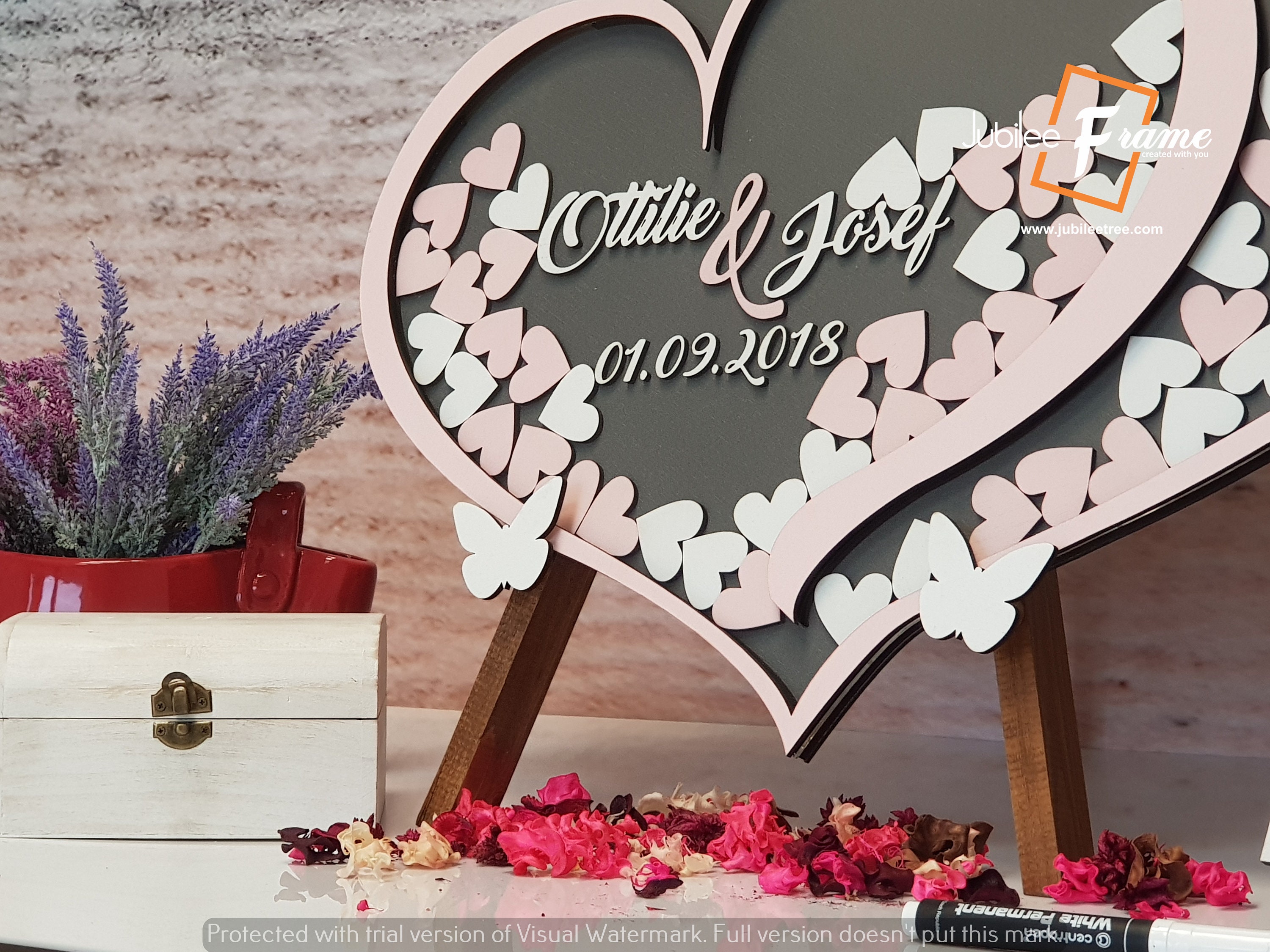 Wedding Wishing Well Box Rustic Wedding Favours Box Heart | Etsy