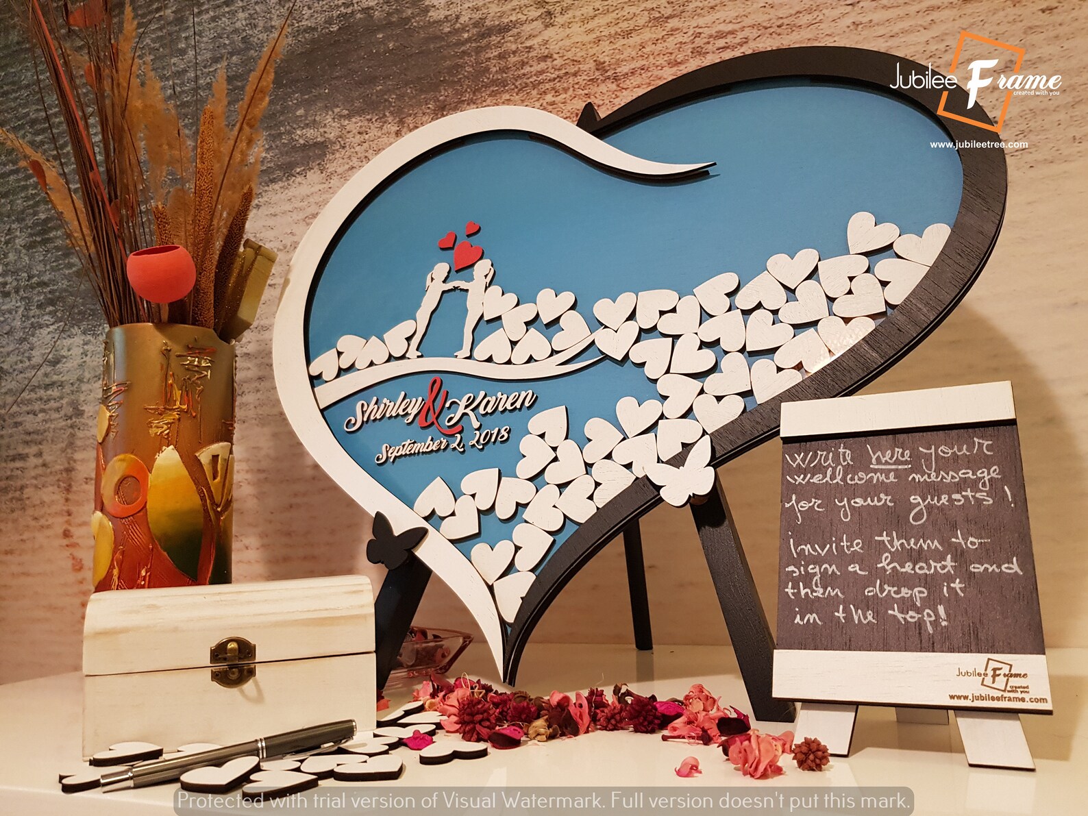 Guest Book Drop Box Baby Shower Guestbook Alternative Sign in Wood ...