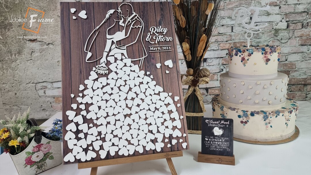 Bride Groom Wedding Guest Book Alternative Dance Cinderella Inspired ...