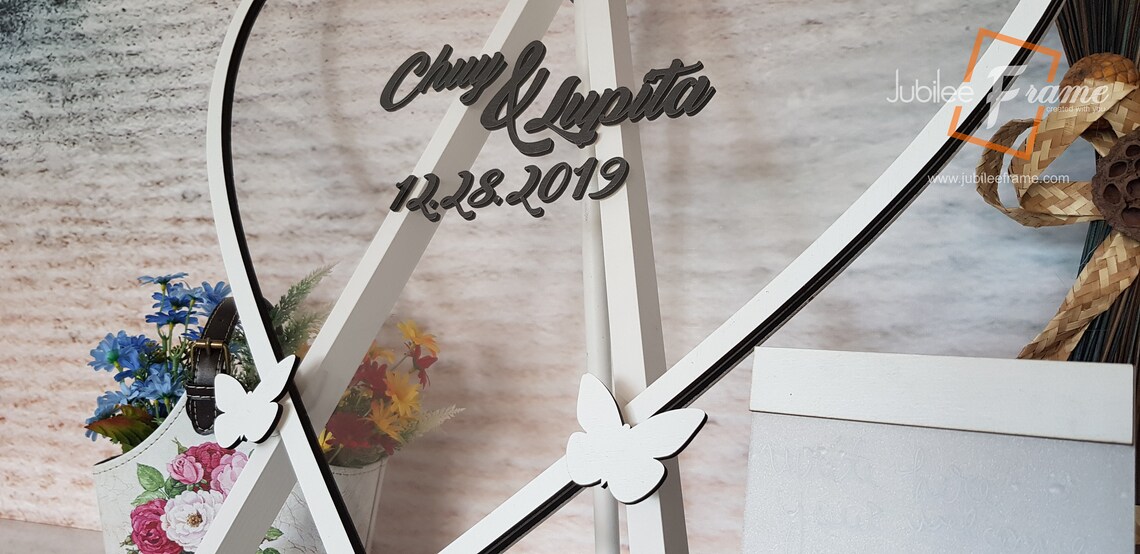 Transparent Guest Book, Clear Wedding Guestbook White Custom Frame ...