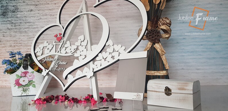 Transparent Guest Book, Clear Background Wedding Guestbook With Wood ...