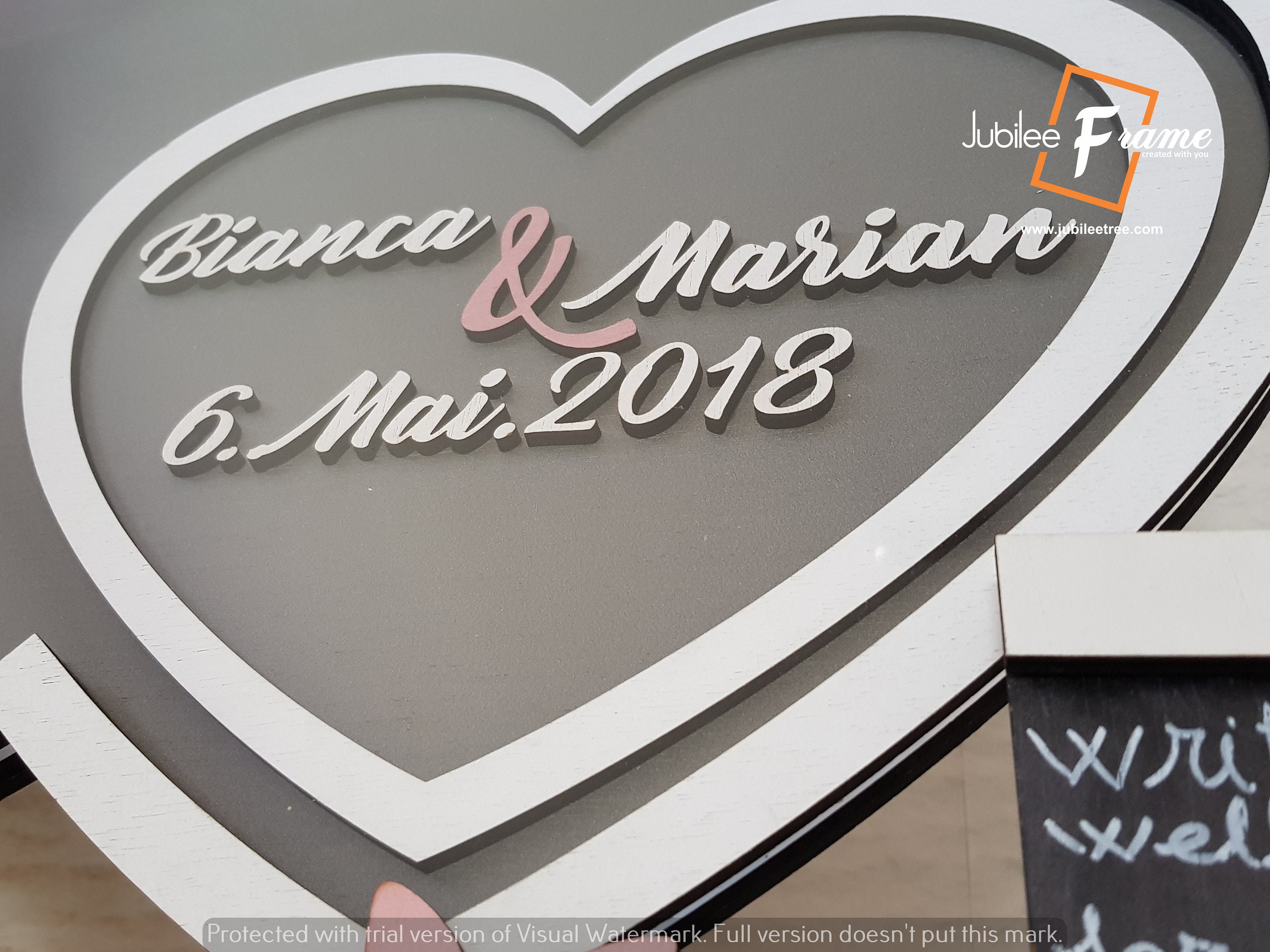 Custom Wooden 3D Drop Box Frame Wedding Guestbook Guest Book ...