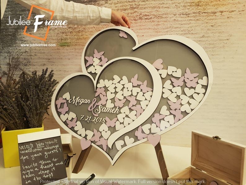 Drop Box Frame Guest Book Alternative Wedding Drop Top Guest - Etsy