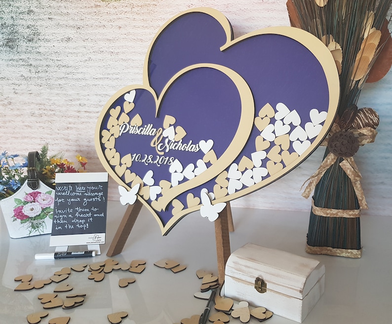 Custom Guest Book Wedding Wedding Drop Box Guest Book Unique - Etsy