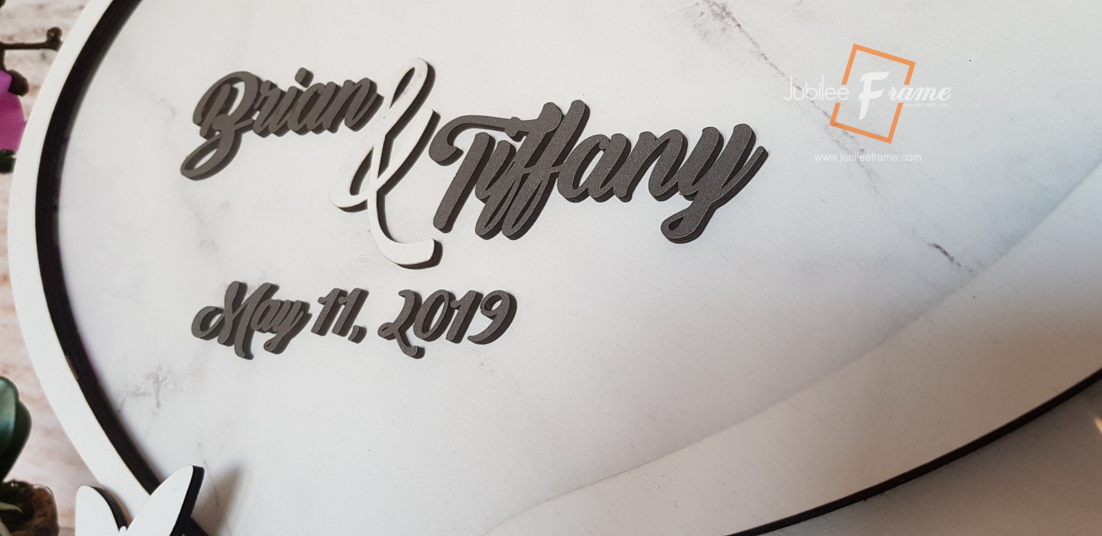 White Guest Book for White Wedding. Marble Wood Texture Custom Wedding ...