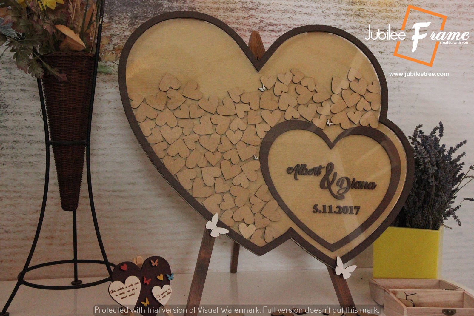 Rustic Wedding Guest Book Drop Box | Jubilee Frame, Personalized - Etsy