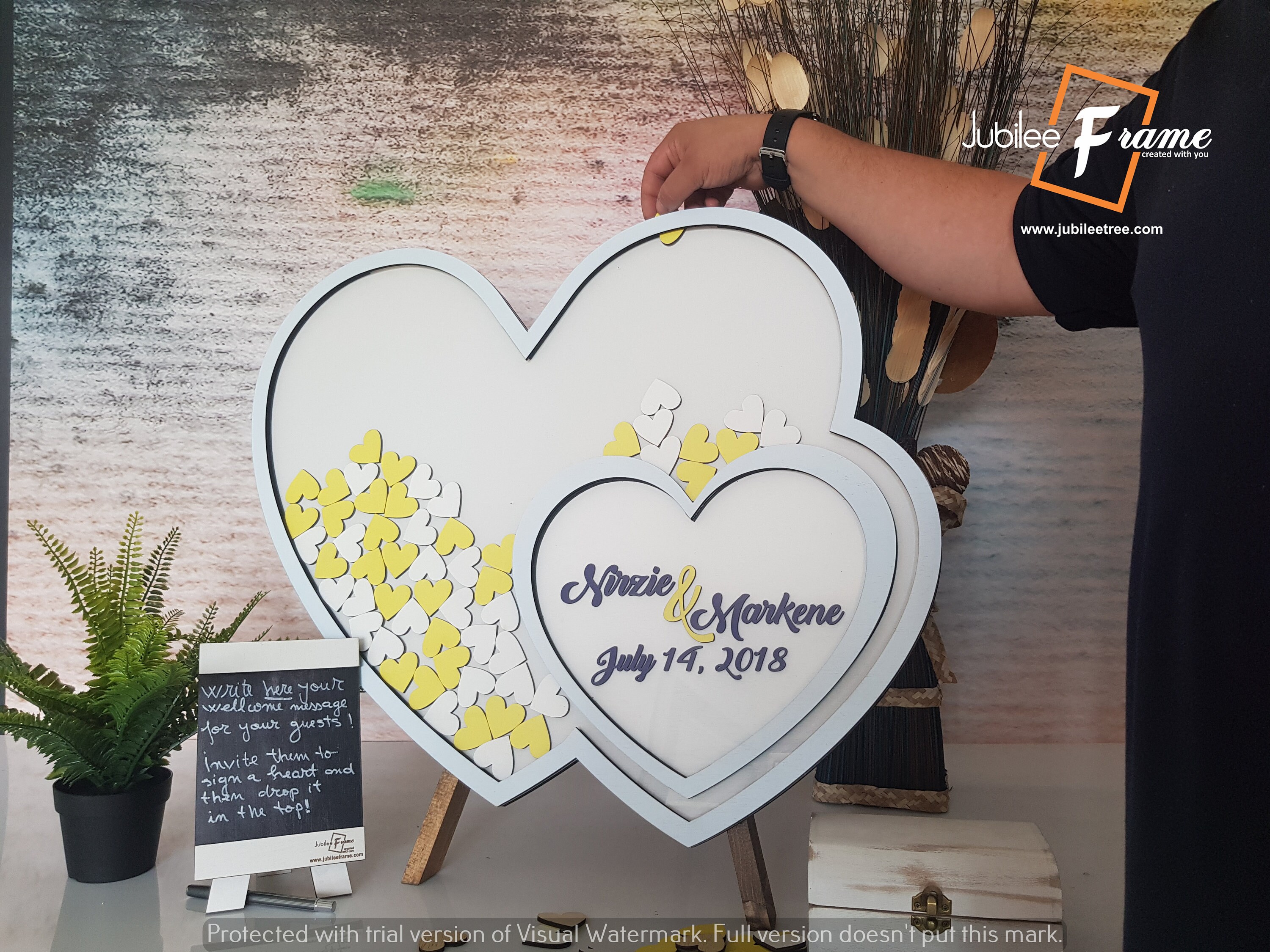 Wedding Guest Book Frame With Heart Wedding Guest Book - Etsy Australia