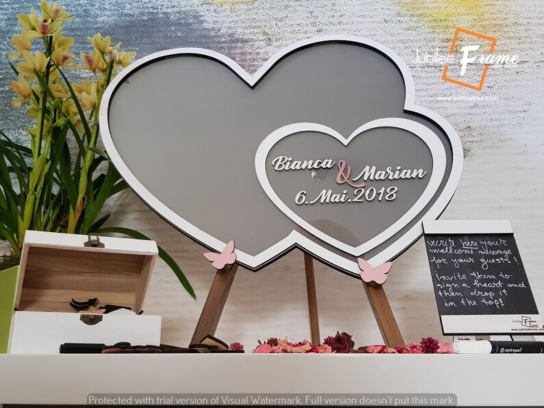 Custom Wooden 3D Drop Box Frame Wedding Guestbook Guest Book - Etsy