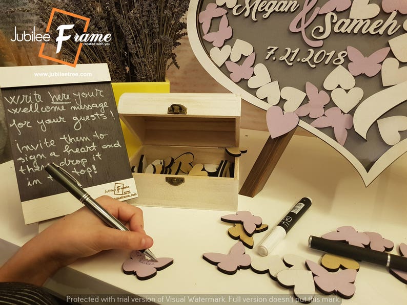 Drop Box Frame Guest Book Alternative Wedding Drop Top Guest - Etsy