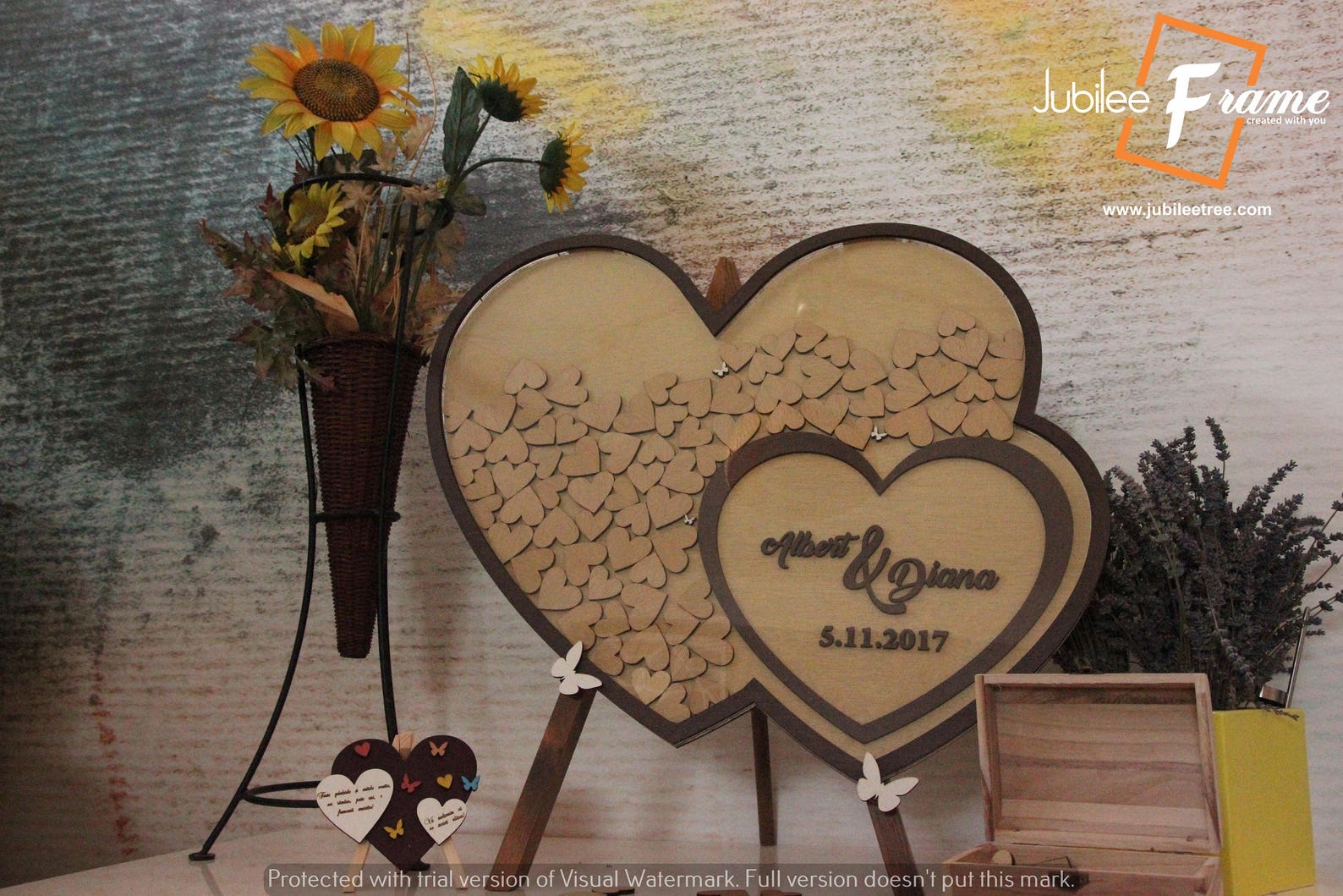 Rustic Wedding Guest Book Drop Box | Jubilee Frame, Personalized - Etsy