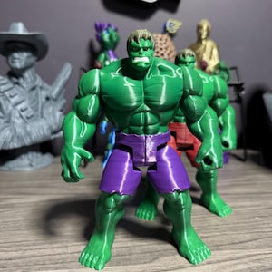 Hulk Action Figure - TAS 96 - 7 Inch Tall - Custom Colors - Articulated ...