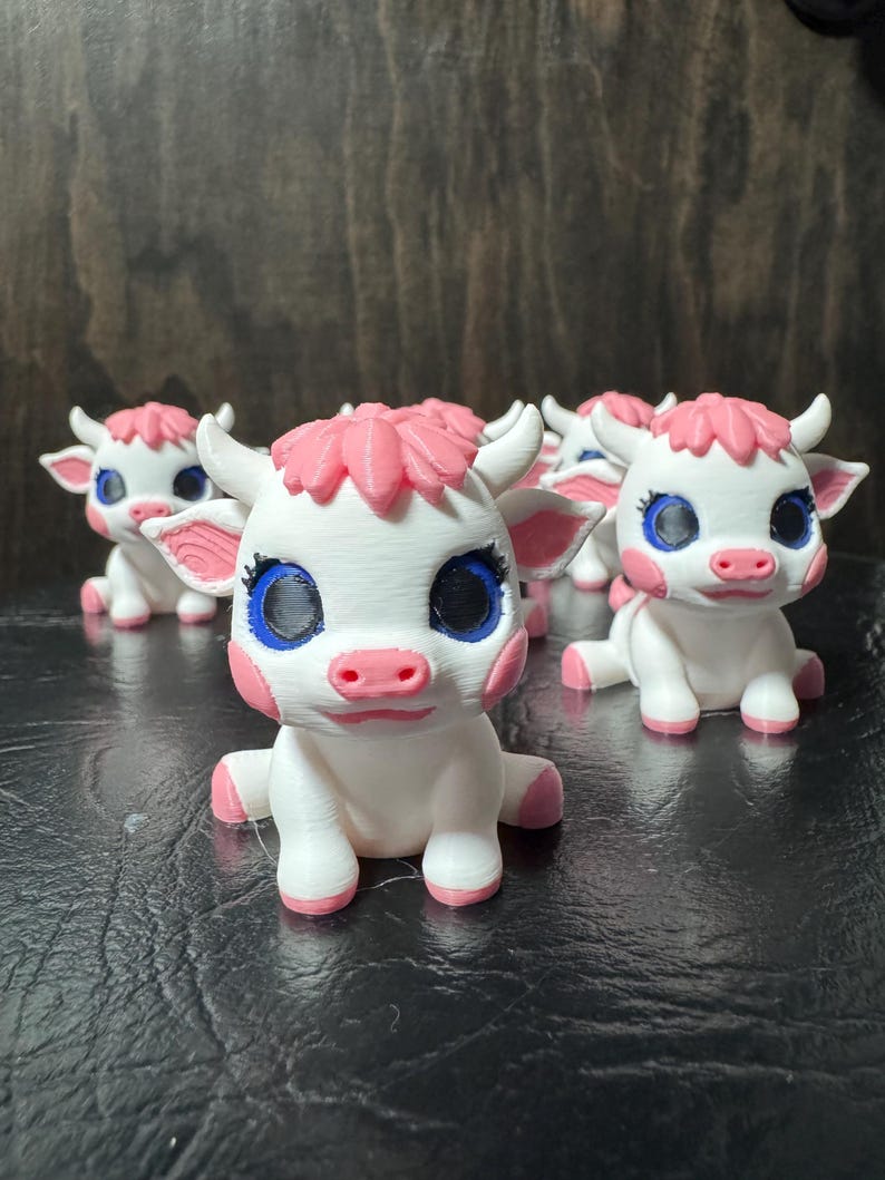 Rosie Cutie - Articulated Cow - Toy - by Lacalavera - Etsy