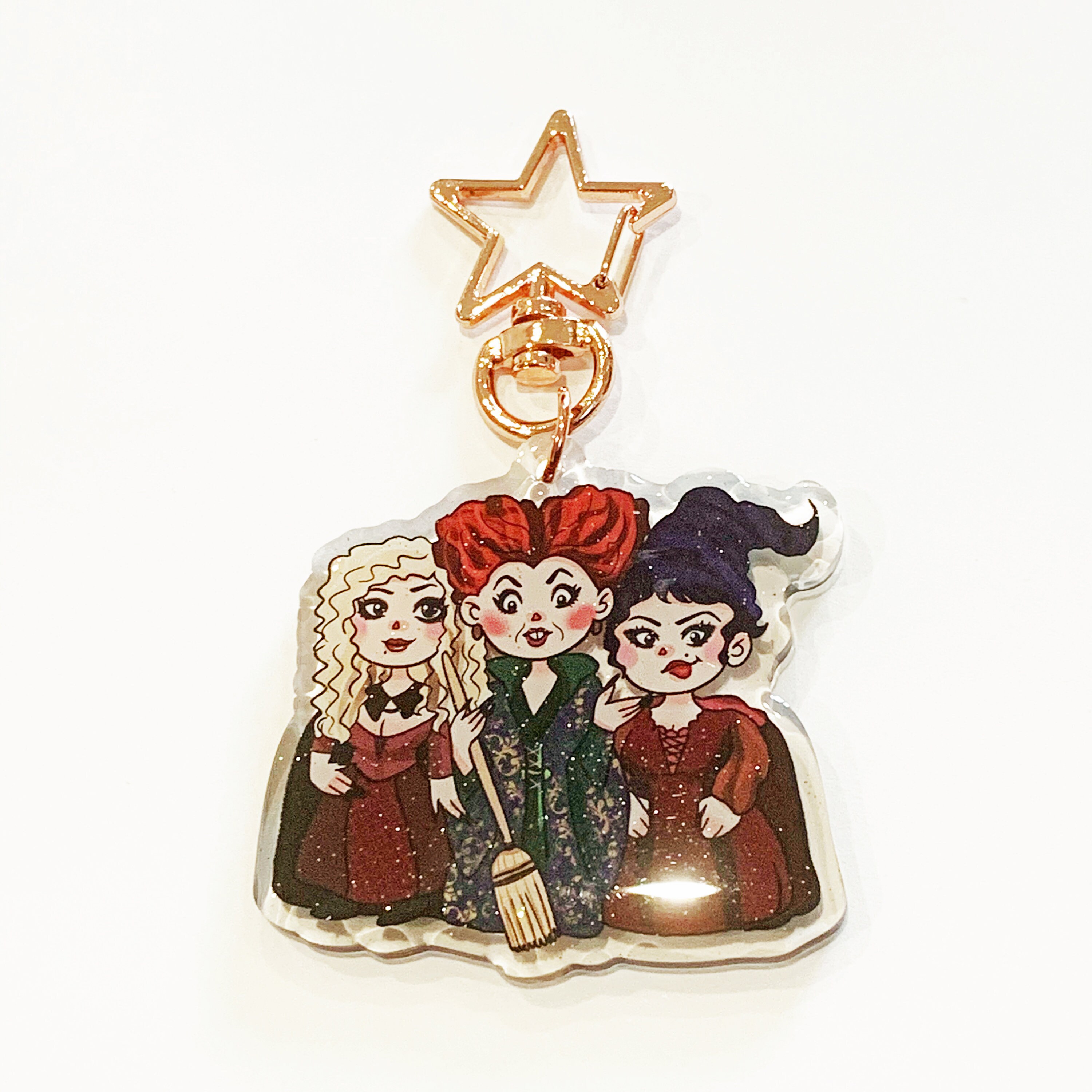Hocus Pocus Glittery Keychain Featuring the Sanderson Sisters - Etsy
