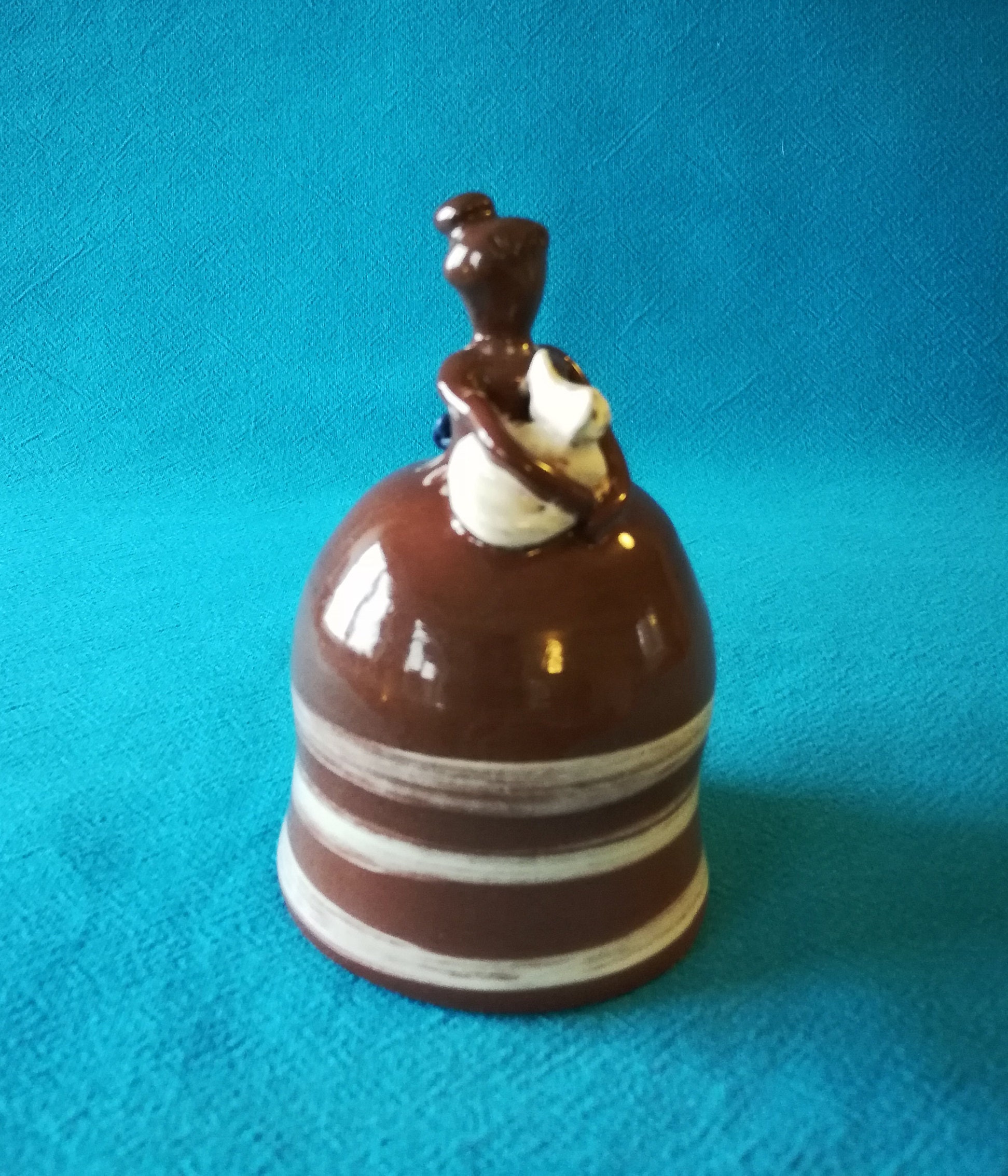 Lady and Cat Bell. Gift for Cat Lover. Ceramic Bell. Gift for | Etsy UK