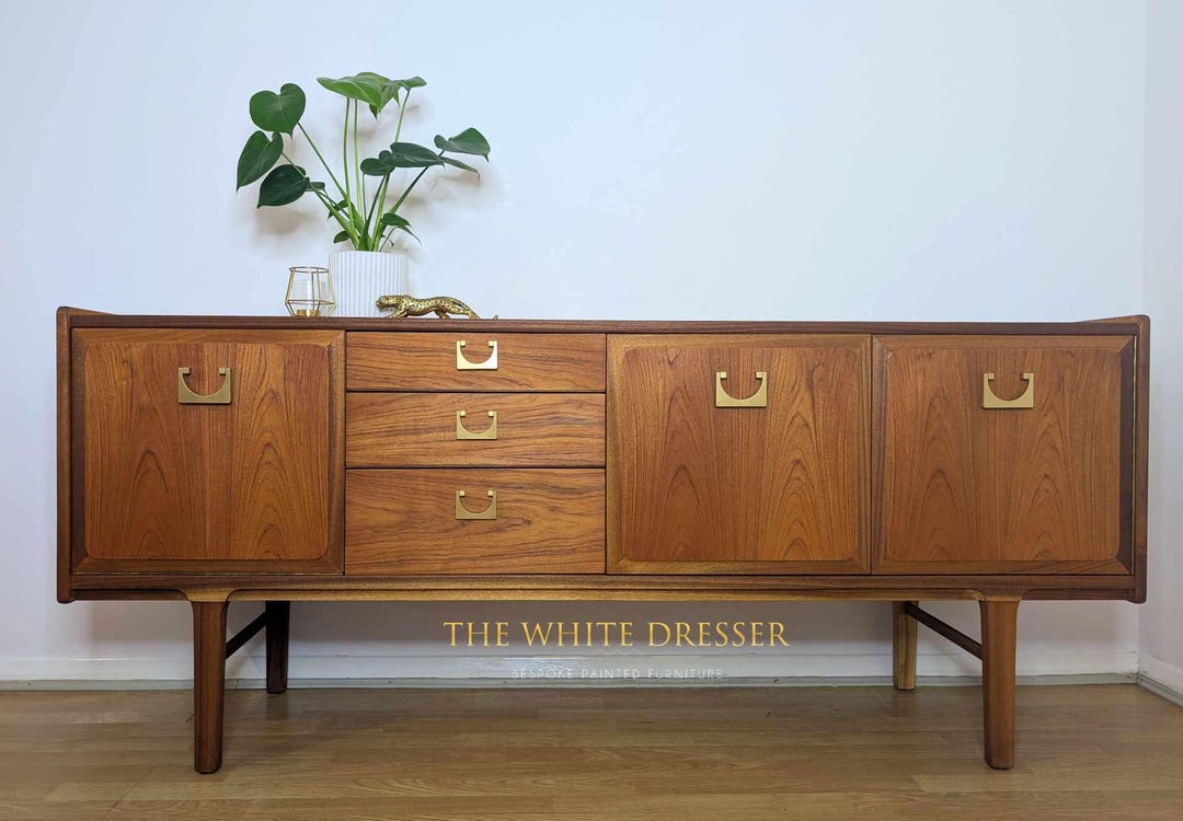 Mid Century Nathan Teak Sideboard: Media Unit, Drinks Cabinet - Etsy