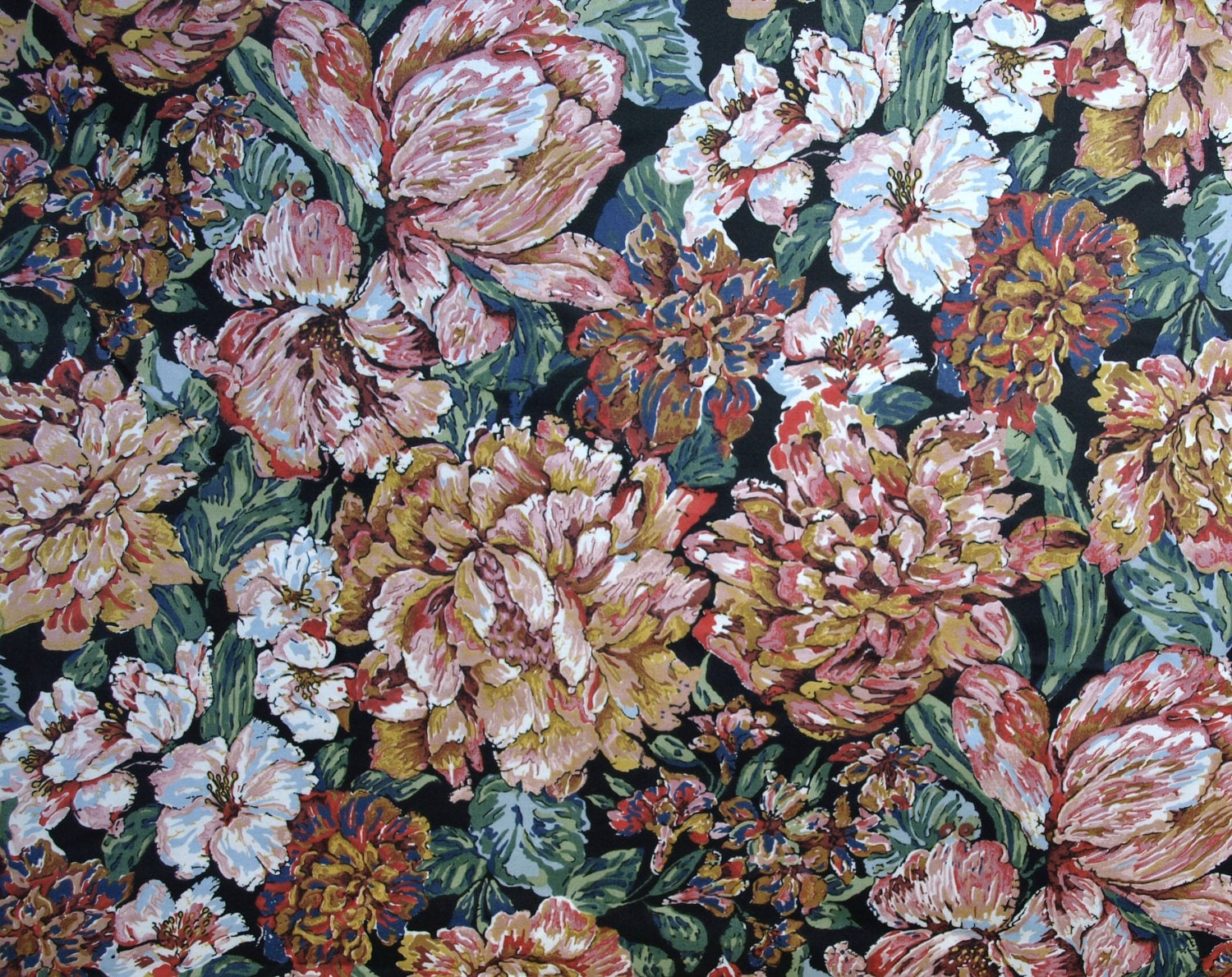 Retro Cotton Fabric Anne & Robbert Swaffer Rare Light Upholstery Fabric ...