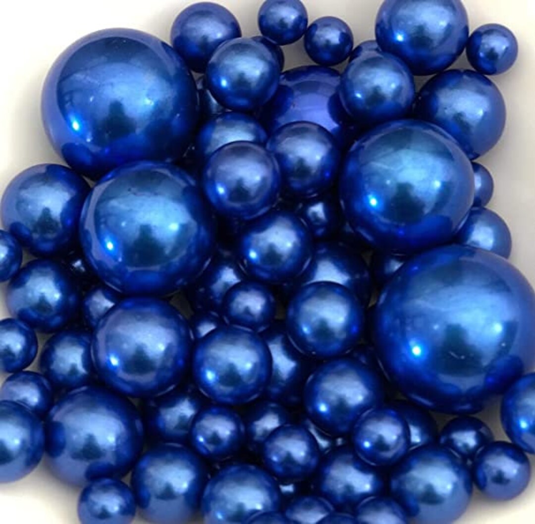 100 Royal Blue Pearls Use for Floating Pearls Centerpiece - Etsy