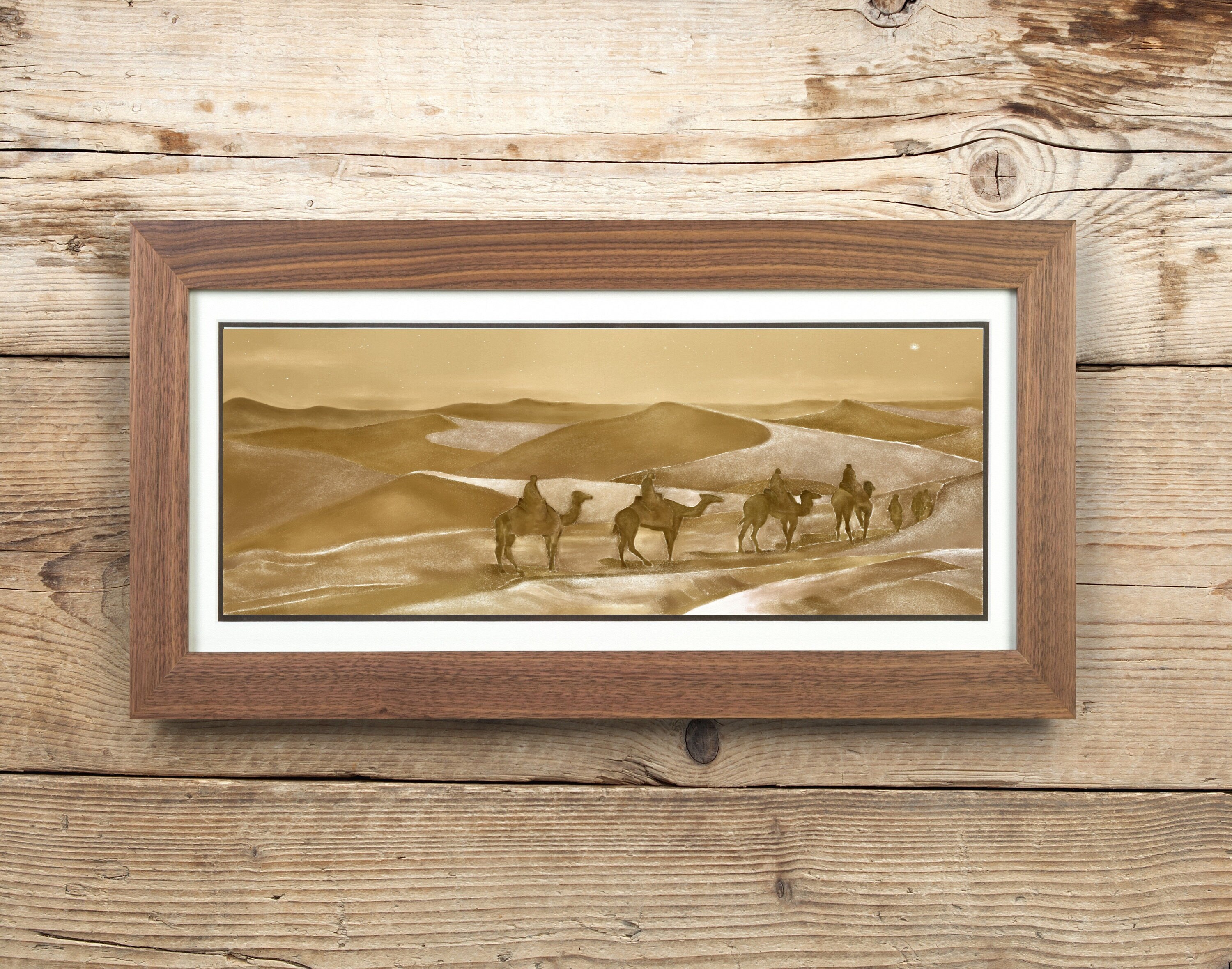 Matted Panoramic Giclee Print. Camel Caravan Sahara Desert. - Etsy UK