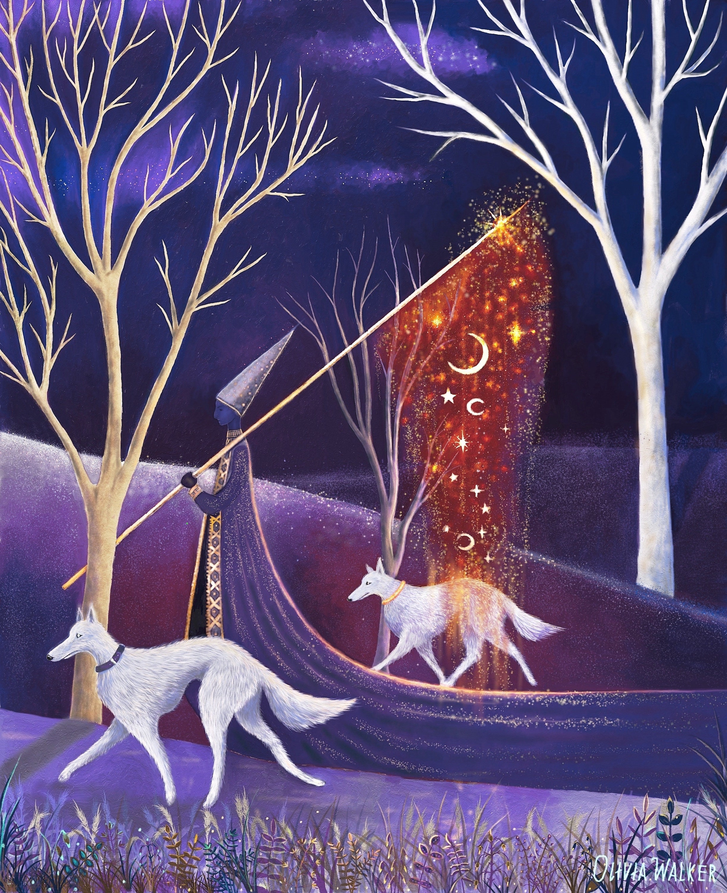 Print from my original artwork.Night watchman painting.Giclee | Etsy