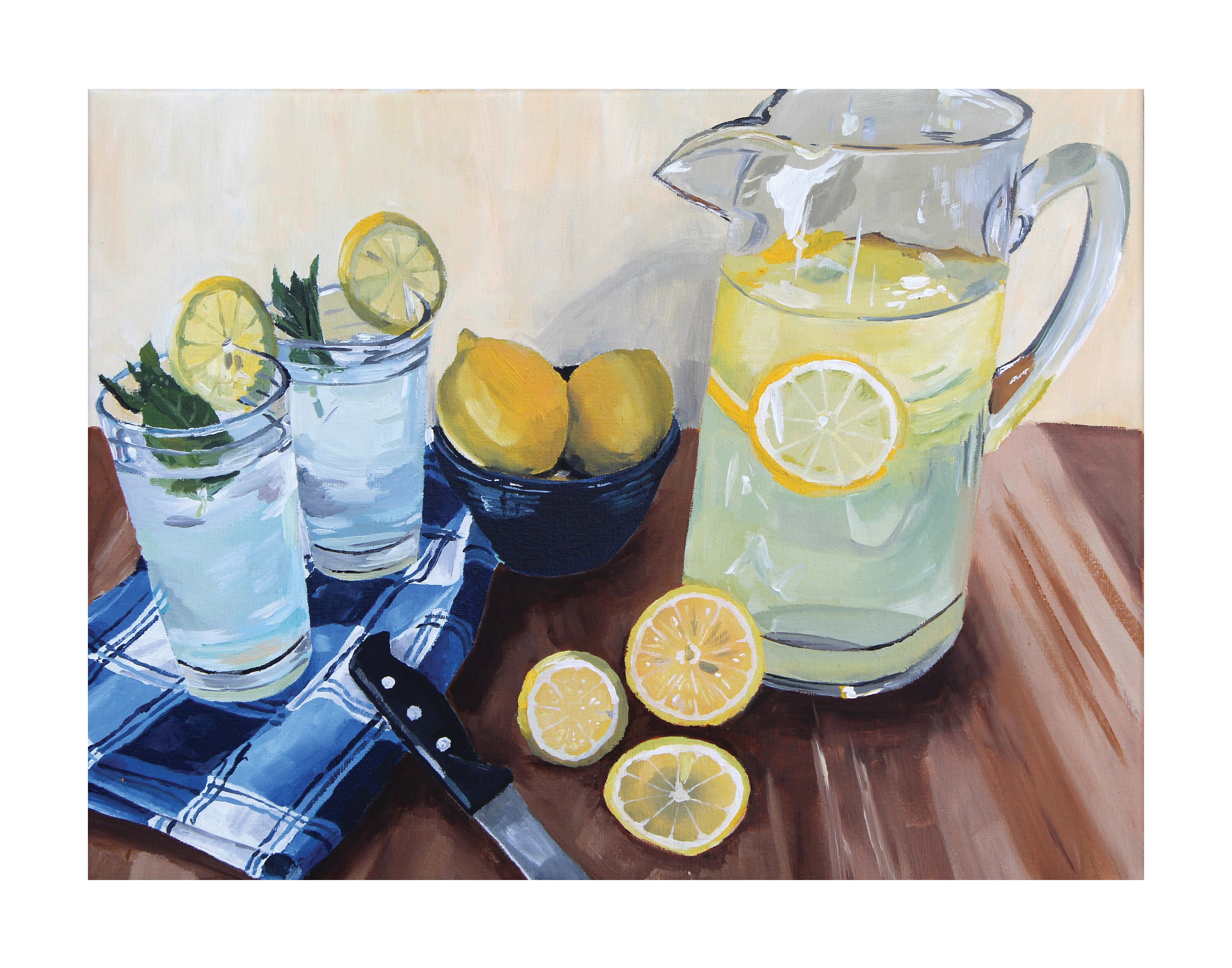 Lemonade Still Life Print UNFRAMED - Etsy Israel