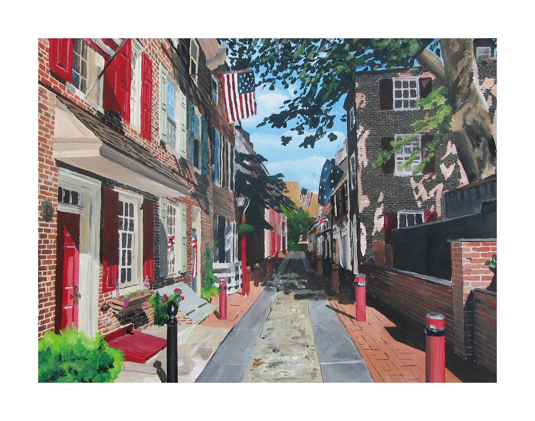 Elfreths Alley Philadelphia Print - UNFRAMED - Etsy
