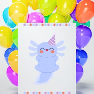 Axolotl Cards | Birthday Cards | Axolotl Card Set | Cute Axolotl ...