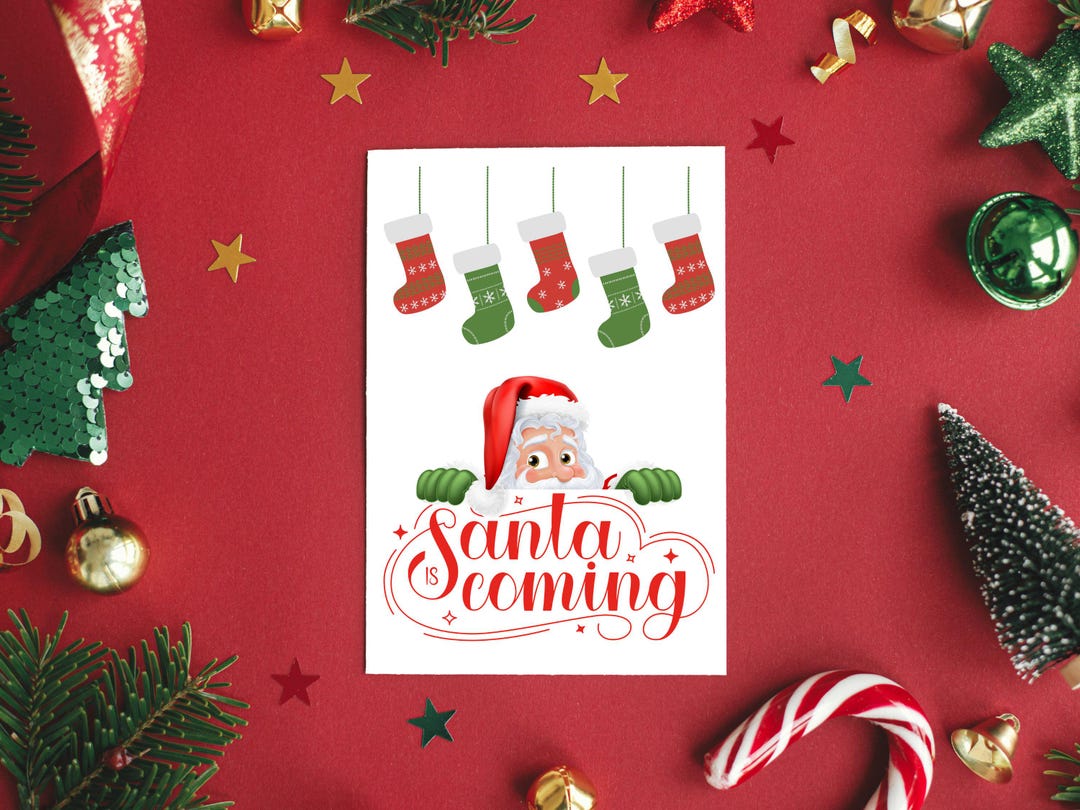 Printable Christmas Card | Variety Holiday Cards | Santa Claus ...
