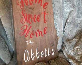 Sweet Home Alabama Wood Sign Vinyl Lettering Custom