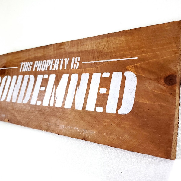 Condemned Sign - Etsy