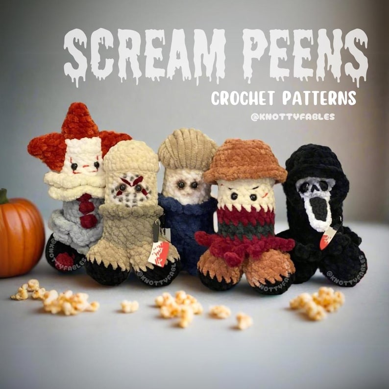 Scream Peens Crochet Patterns: Horror Amigurumi (digital PDF) - Etsy