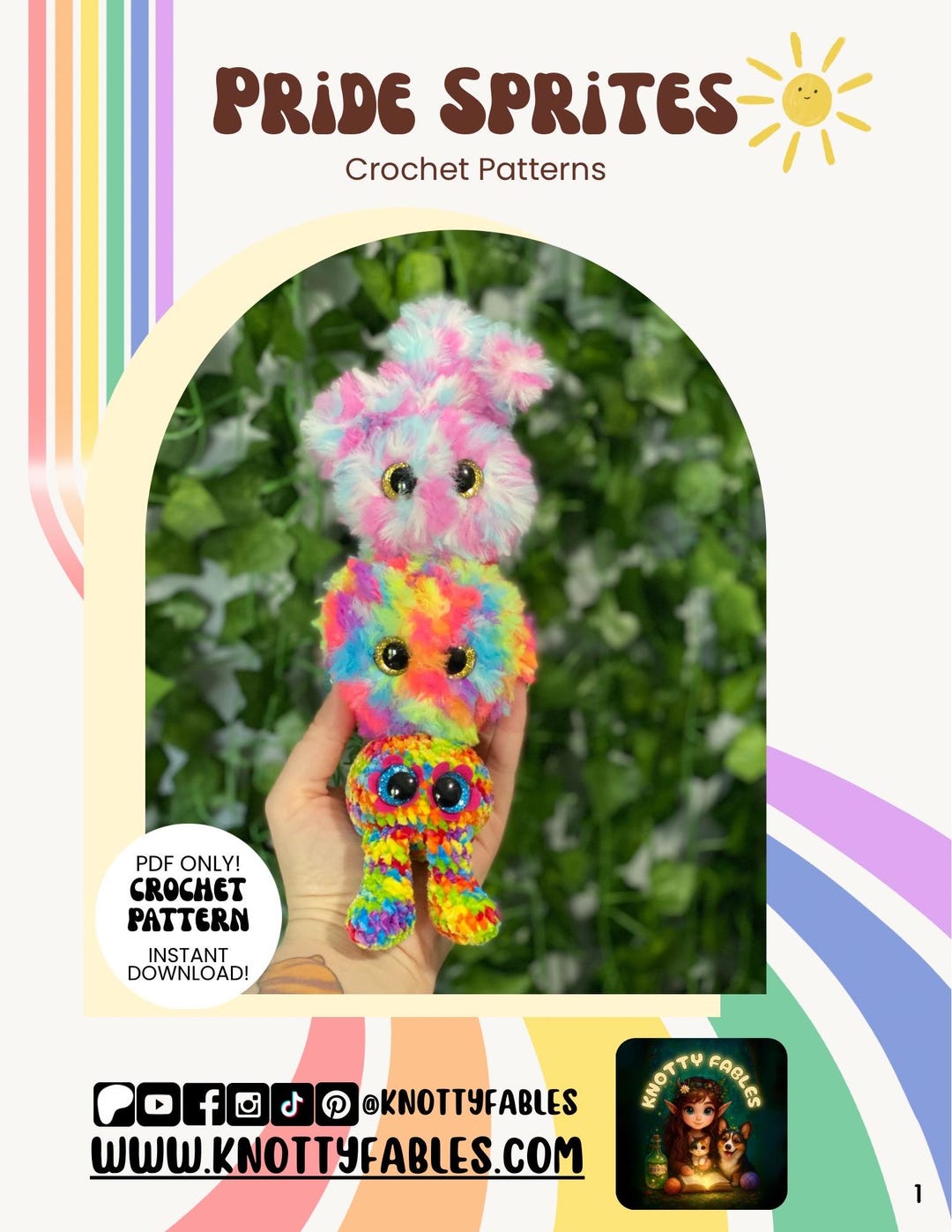 Pride Sprites Crochet Pattern: LGBTQIA+ Amigurumi (PDF Digital Download ...