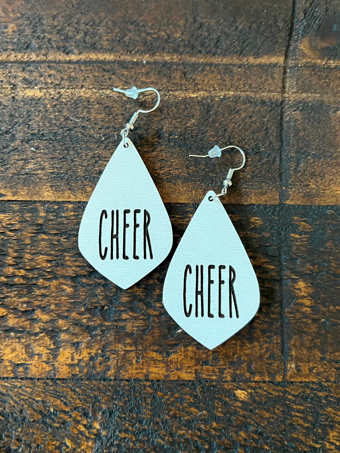 SVG Cheer Dangle Earrings, Digital Cheer Teardrop Earrings, Cheer ...