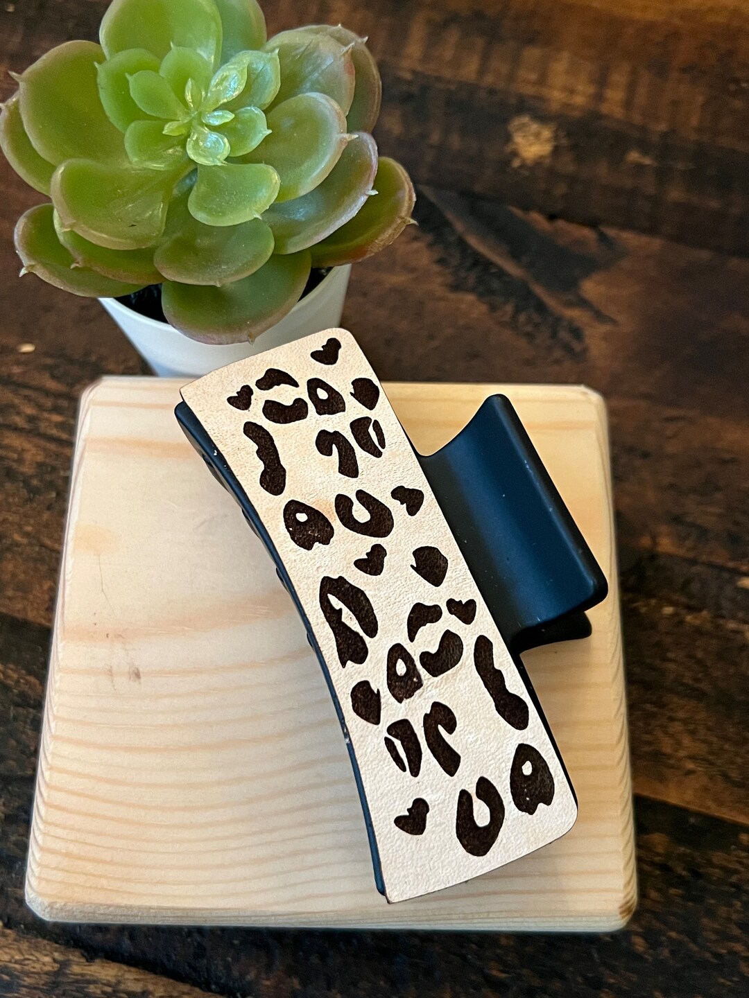 Svg Hair Clip File, Digital Hair Clip, Leopard Print Hair Clip Svg ...