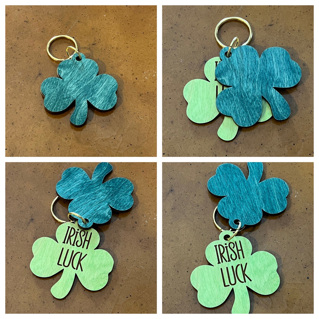 SVG Irish Luck Shamrock Keychain, Digital Shamrock Keychain, Svg Swing ...