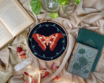 Atlas Moth Free Standing A Finished Embroidery Product Not a Design ...