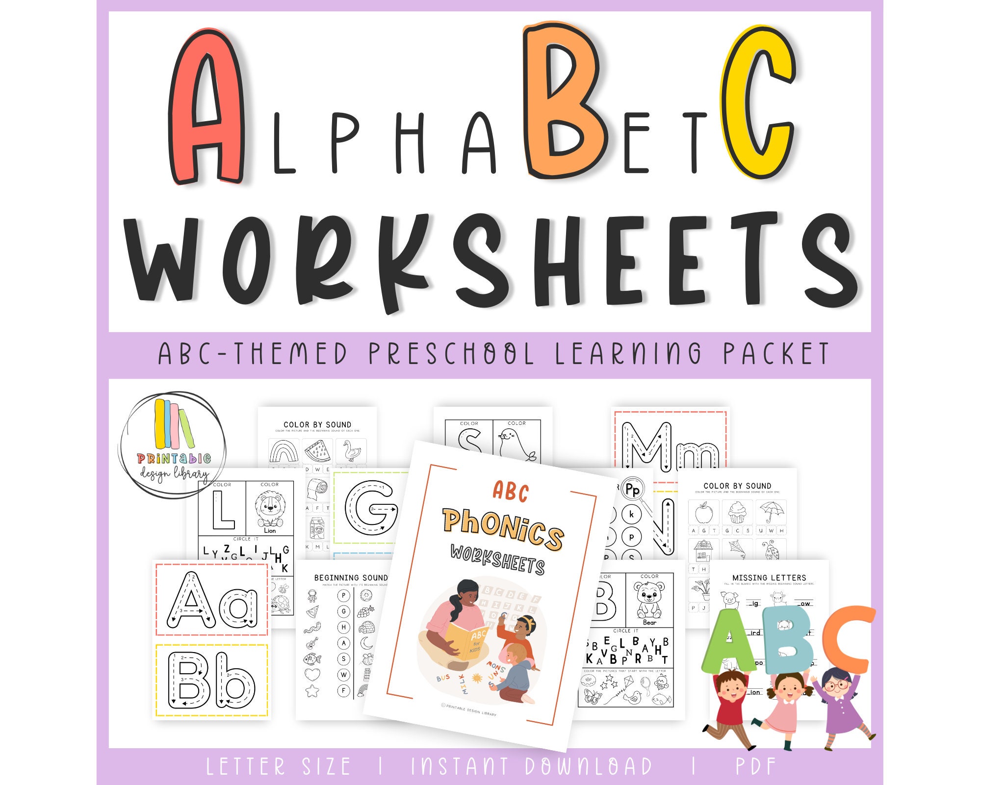 Printable Preschool ABC Workbook, Preschool Learning, Homeschool ...