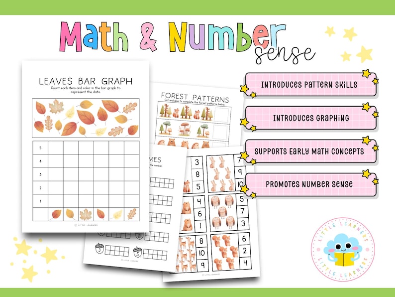 Woodland Animals Preschool Learning Activities | Math, Literacy ...