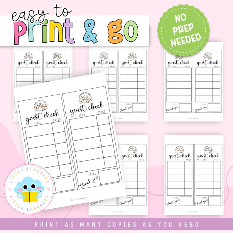 Hot Cocoa Stand Dramatic Play Printables: Winter Role Play (instant ...