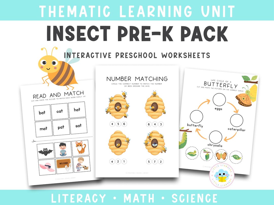 Insect Preschool Learning Activities | Math, Literacy & Science ...