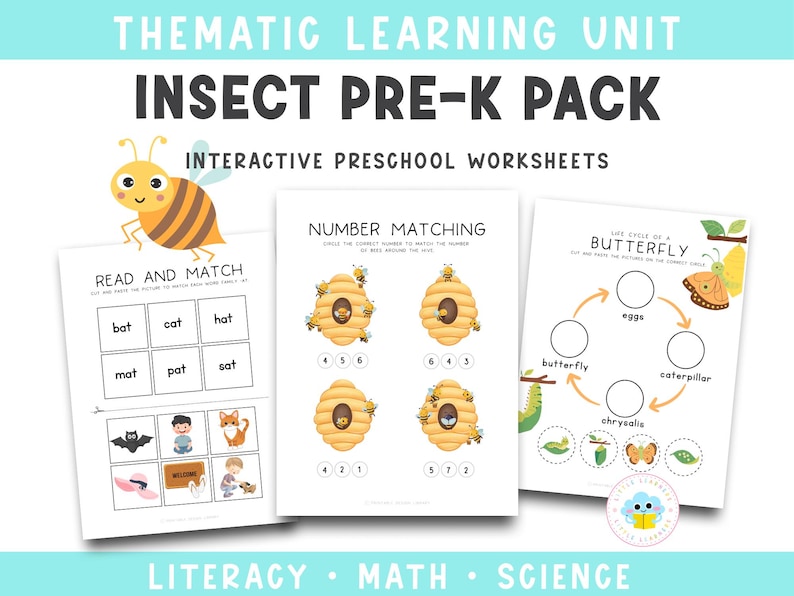Insect Preschool Learning Activities | Math, Literacy & Science ...