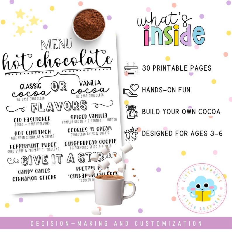 Hot Cocoa Stand Dramatic Play Printables: Winter Role Play (instant Download) - Etsy