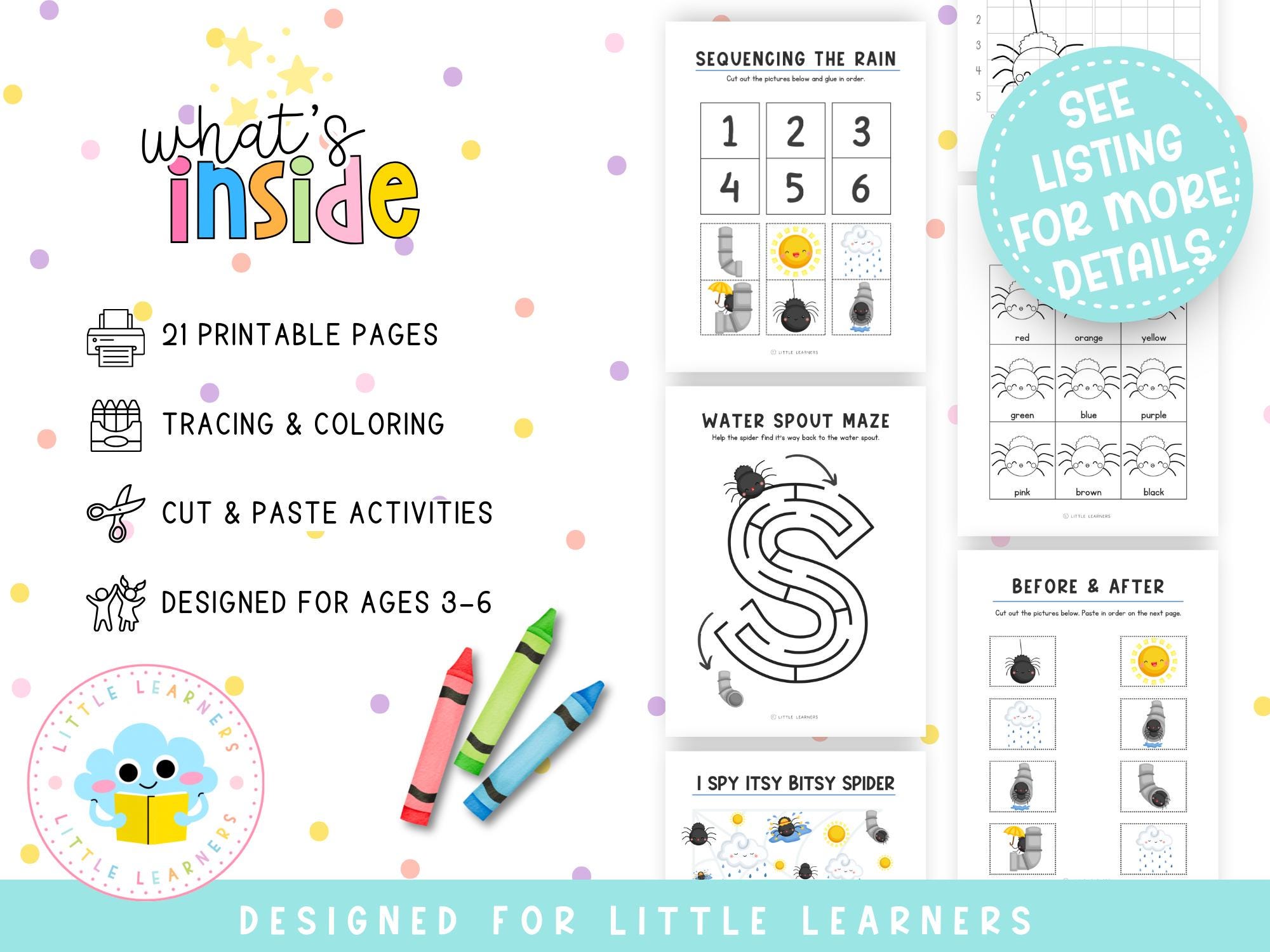 Itsy Bitsy Spider Preschool Activities | Math, Literacy & Fine Motor ...